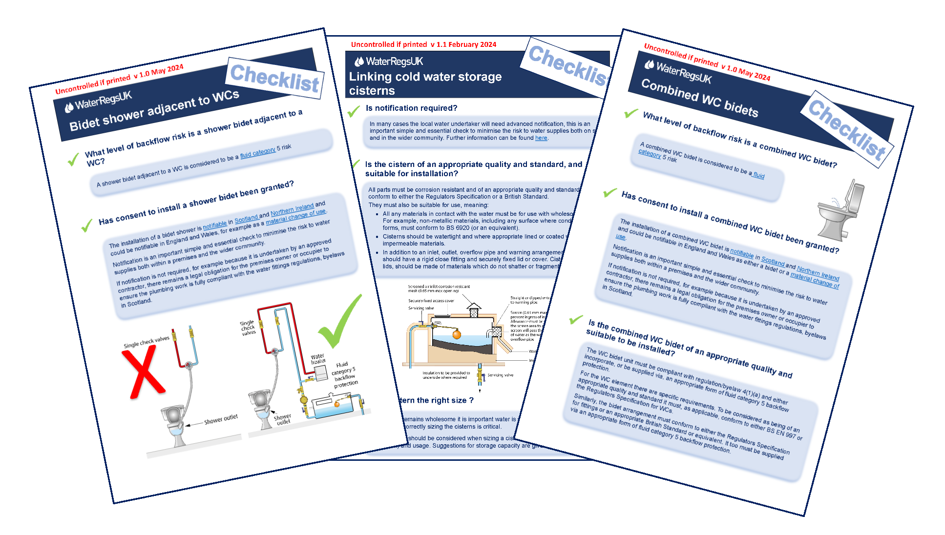 Water Regs UK Limited - Checklists