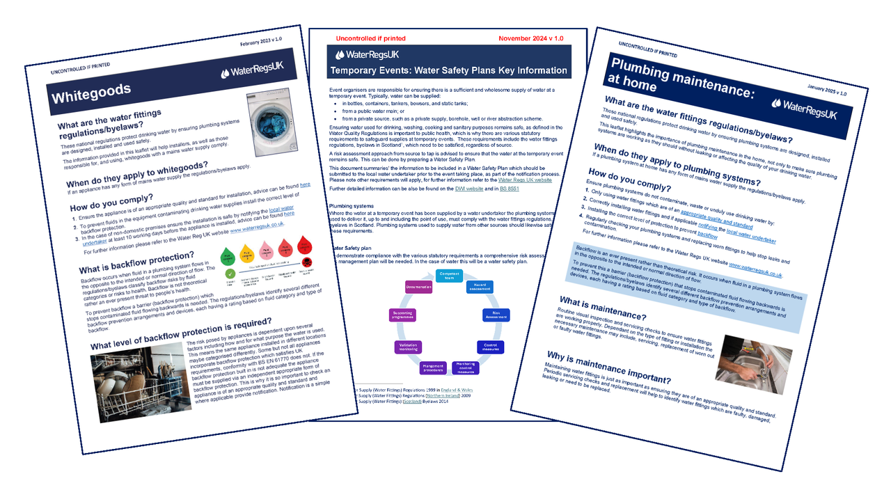 Water Regs UK Limited - Information Leaflets